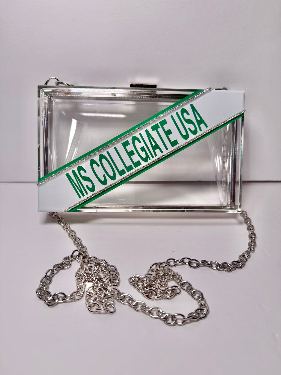 Pageant Sash Acrylic Purse – SparklingDesigns