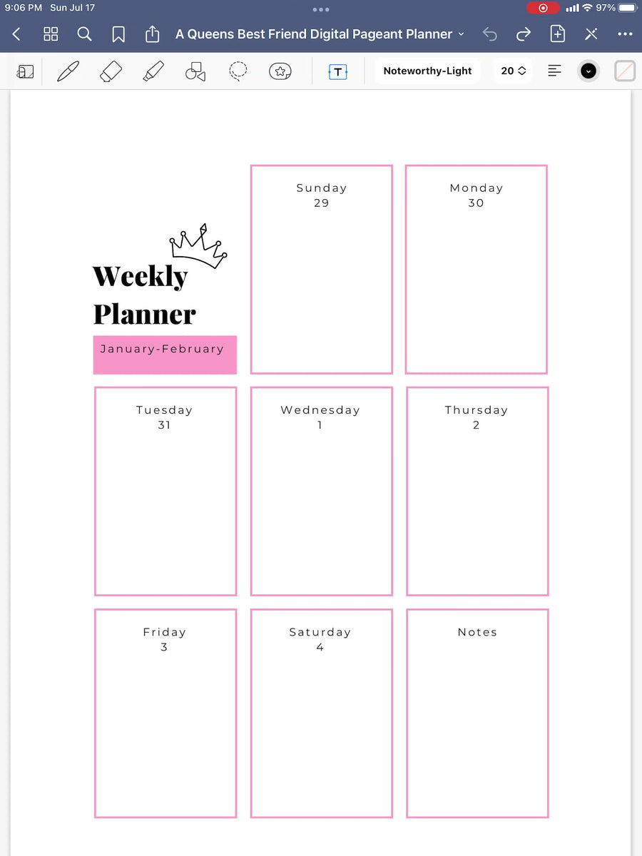 A Queen's Best Friend Digital Pageant Planner – SparklingDesigns