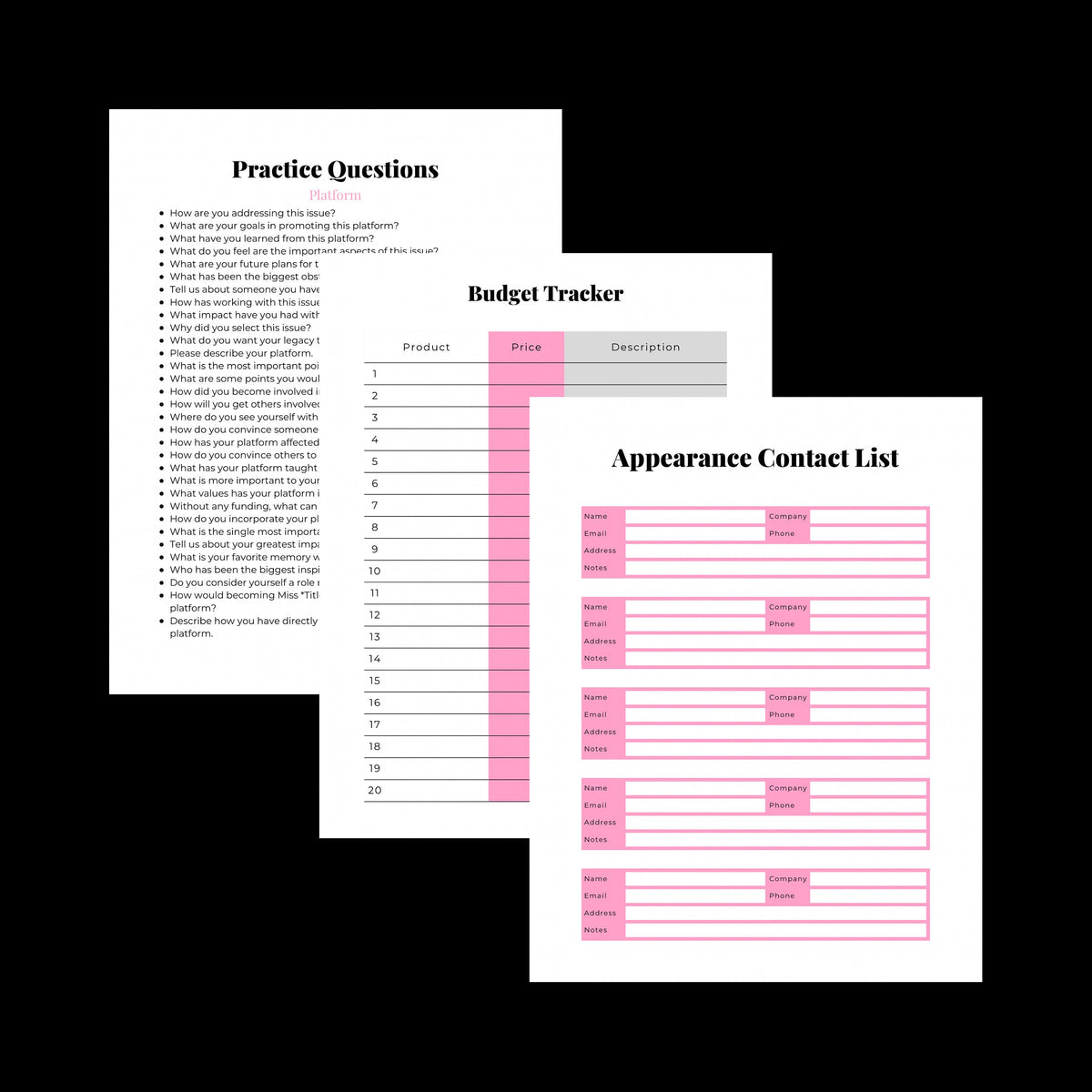 A Queen’s Best Friend Pageant Binder – SparklingDesigns